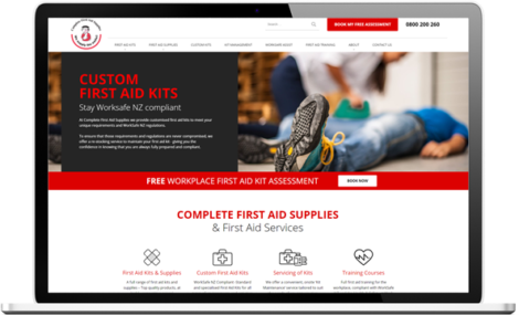 Complete First Aid Supplies Website Re-design - Web Revolution Ltd